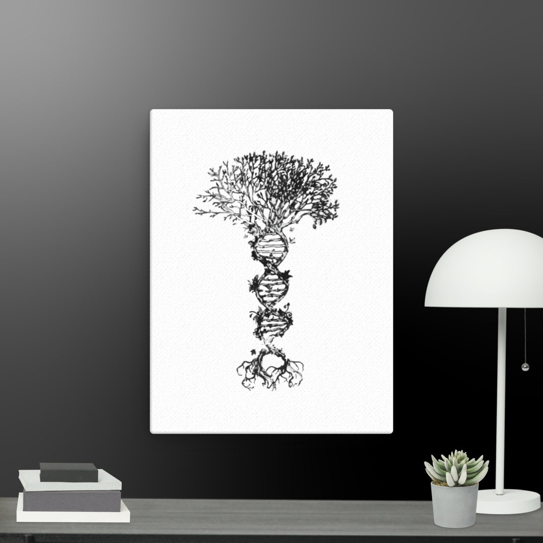 DNA Tree Wall Art Canvas. Physical Product, Office Decor, Home Office ...