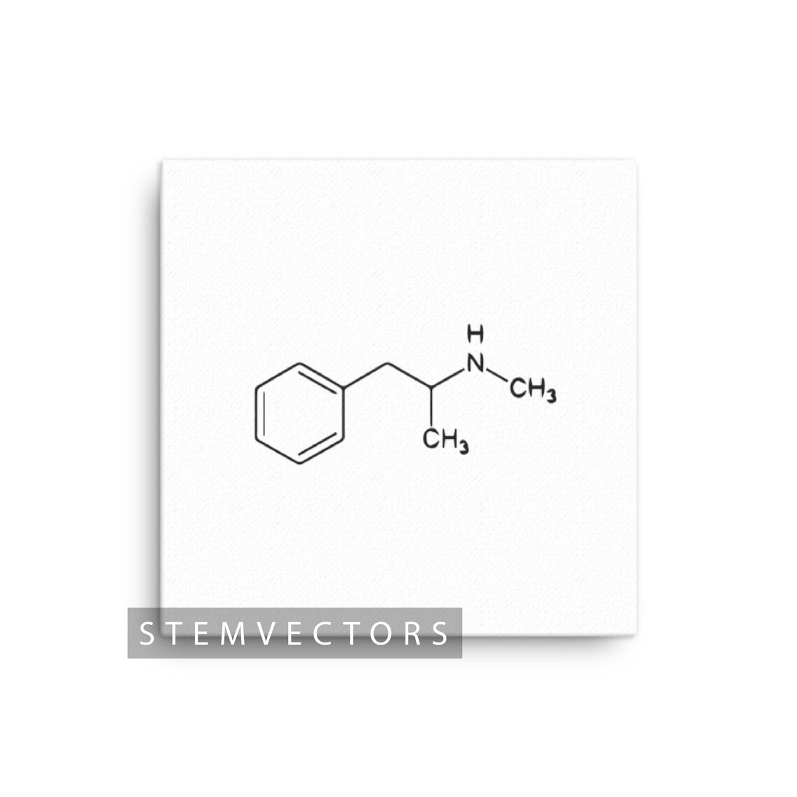 Methamphetamine Chemical Structure Digital Download Black | Etsy