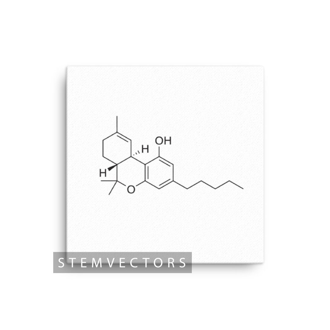 Tetrahydrocannabinol THC Structure digital Download Black - Etsy