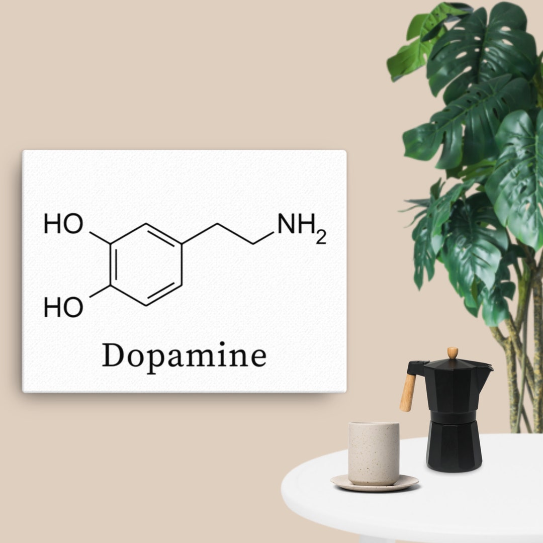 Dopamine Wall Art Canvas. Molecule Structure, Physical, Office Decor ...