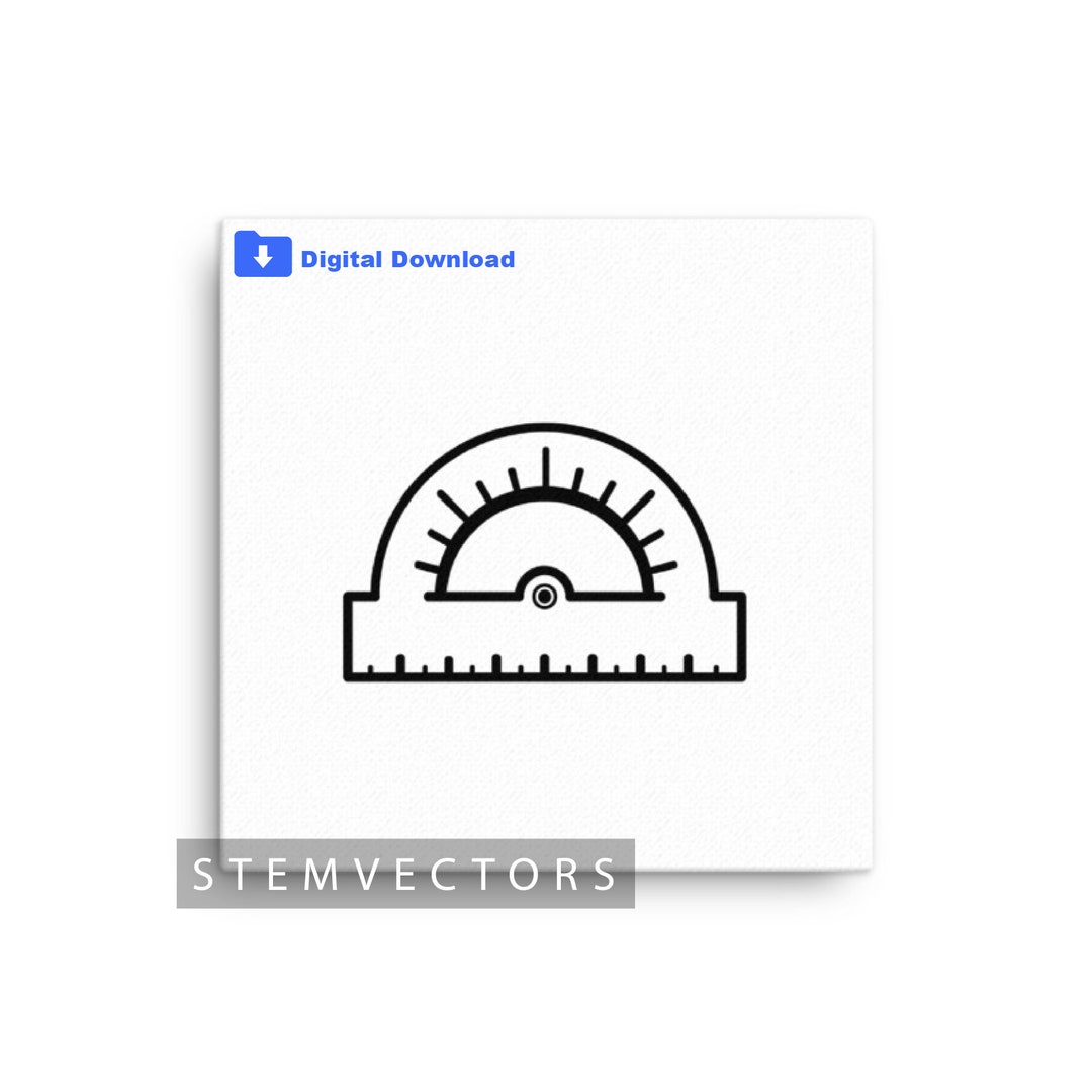 Protractor Ruler Vector Clip Art (svg, Png, Jpg, Dxf) (digital Download ...