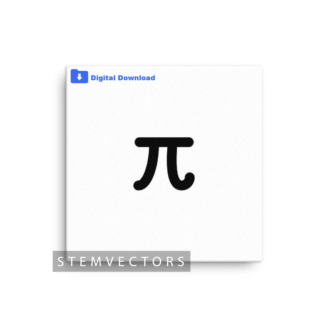 Pi Math Symbol (digital Download) Black and White Vector Clip Art ...