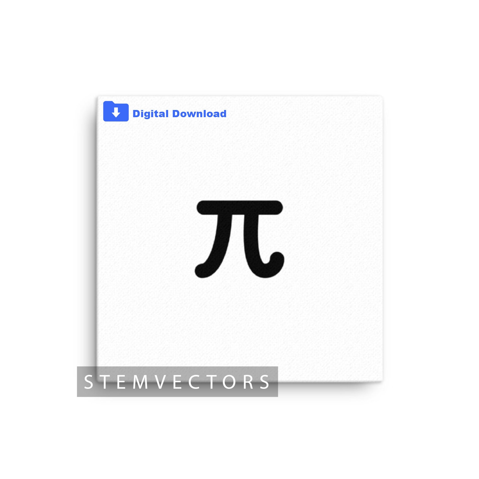 Pi Math Symbol digital Download Black and White Vector Clip Art Drawing ...