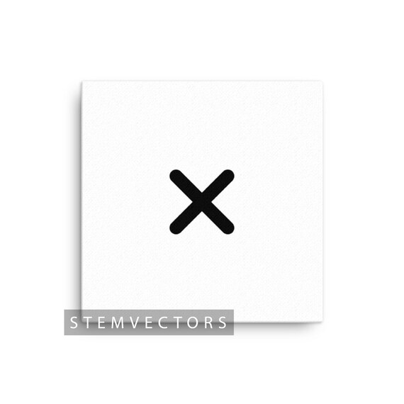 Multiplication Math Symbol digital Download Black and White | Etsy