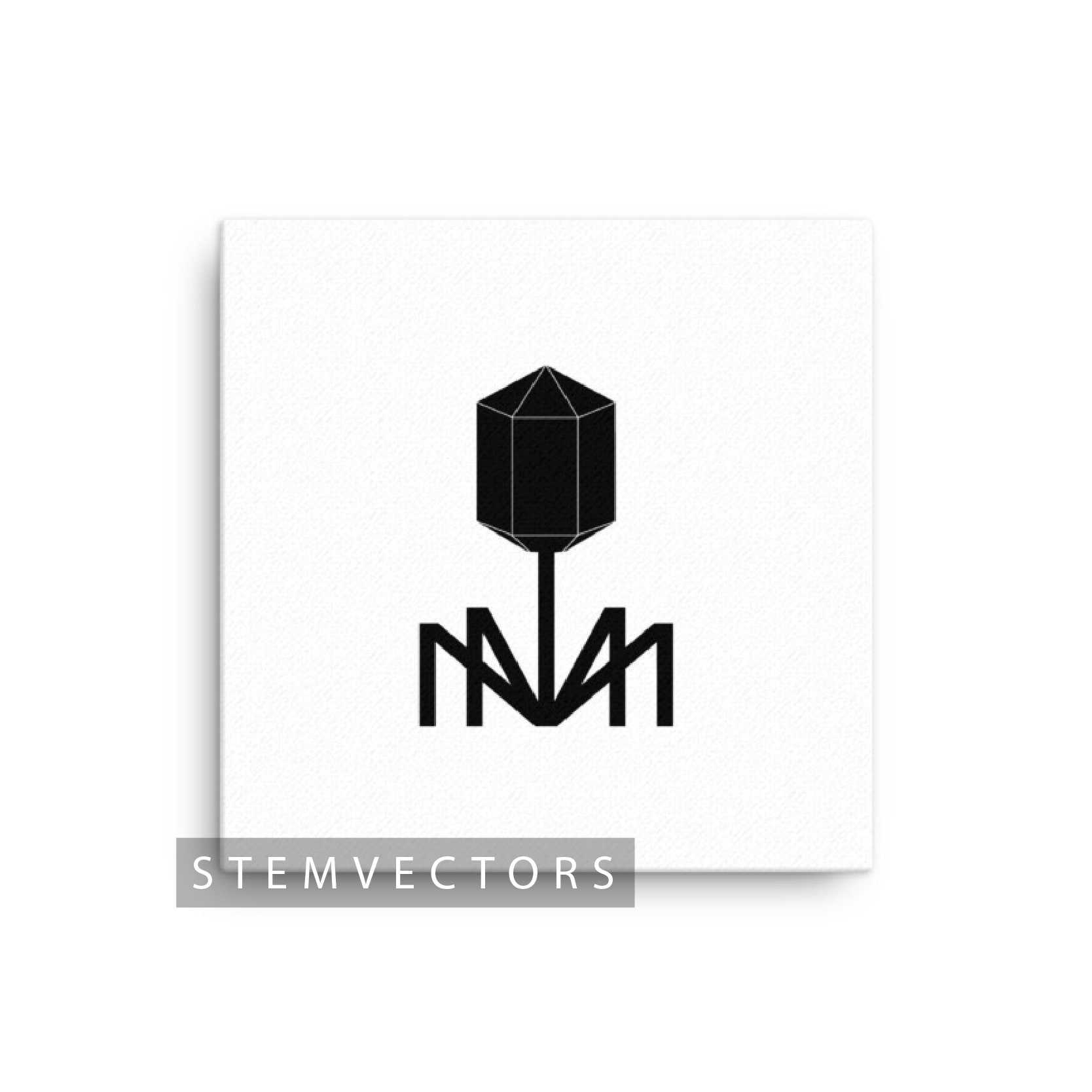 Phage Virus (digital Download) Black and White Vector Clip Art Drawing ...