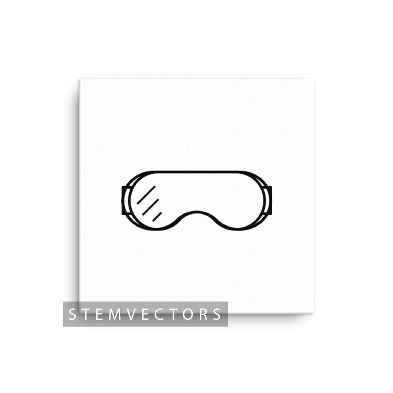 Lab Goggles digital Download Black Vector Clip Art - Etsy