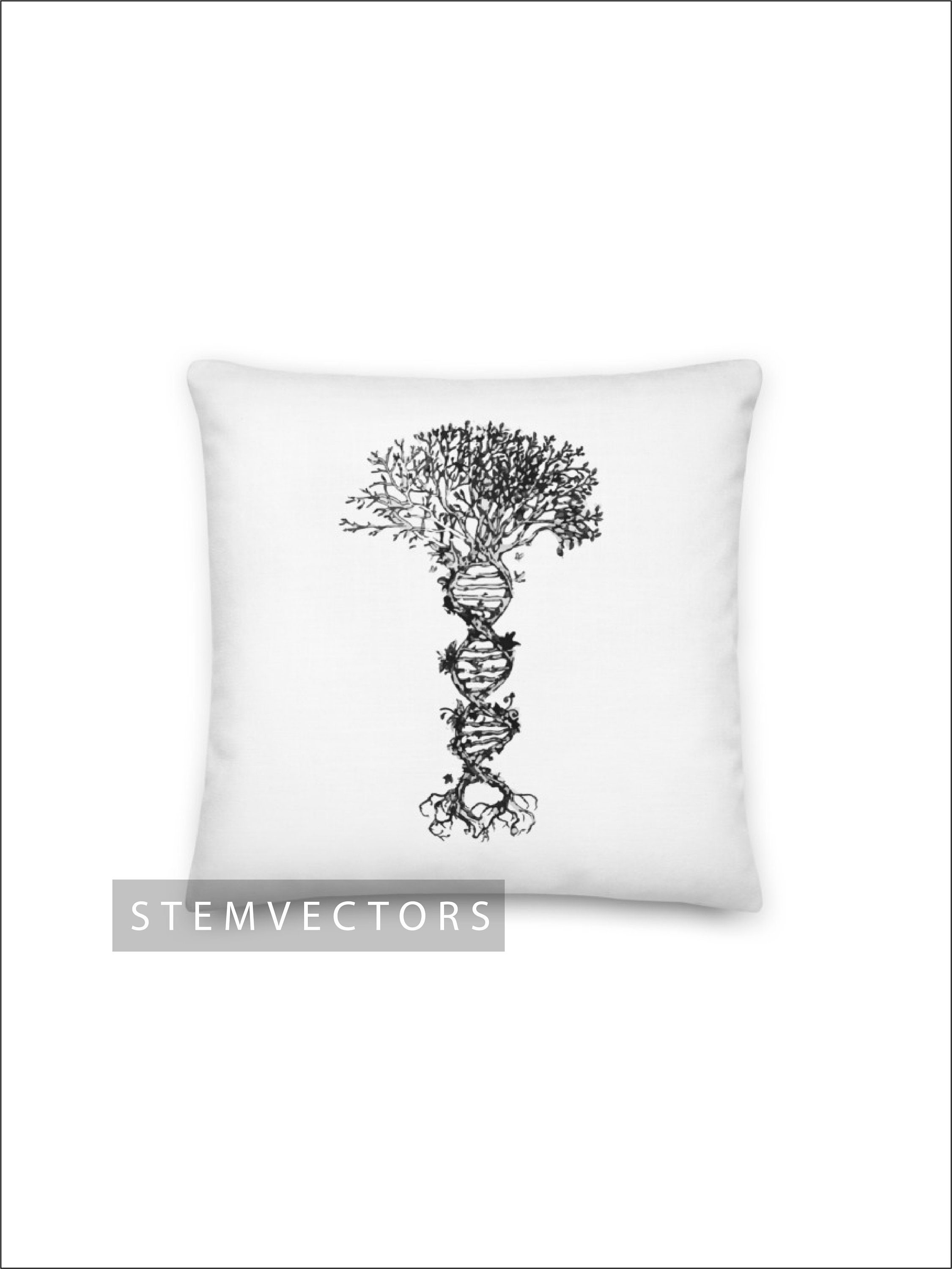 DNA Strand Tree digital Download Black and White Vector Clip Art ...