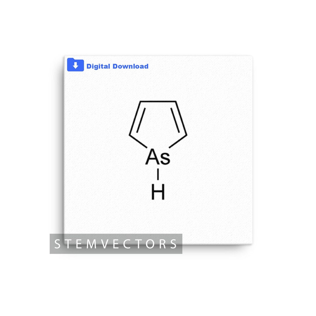Arsole (arsenole) Chemical Structure (digital Download) Black & White ...