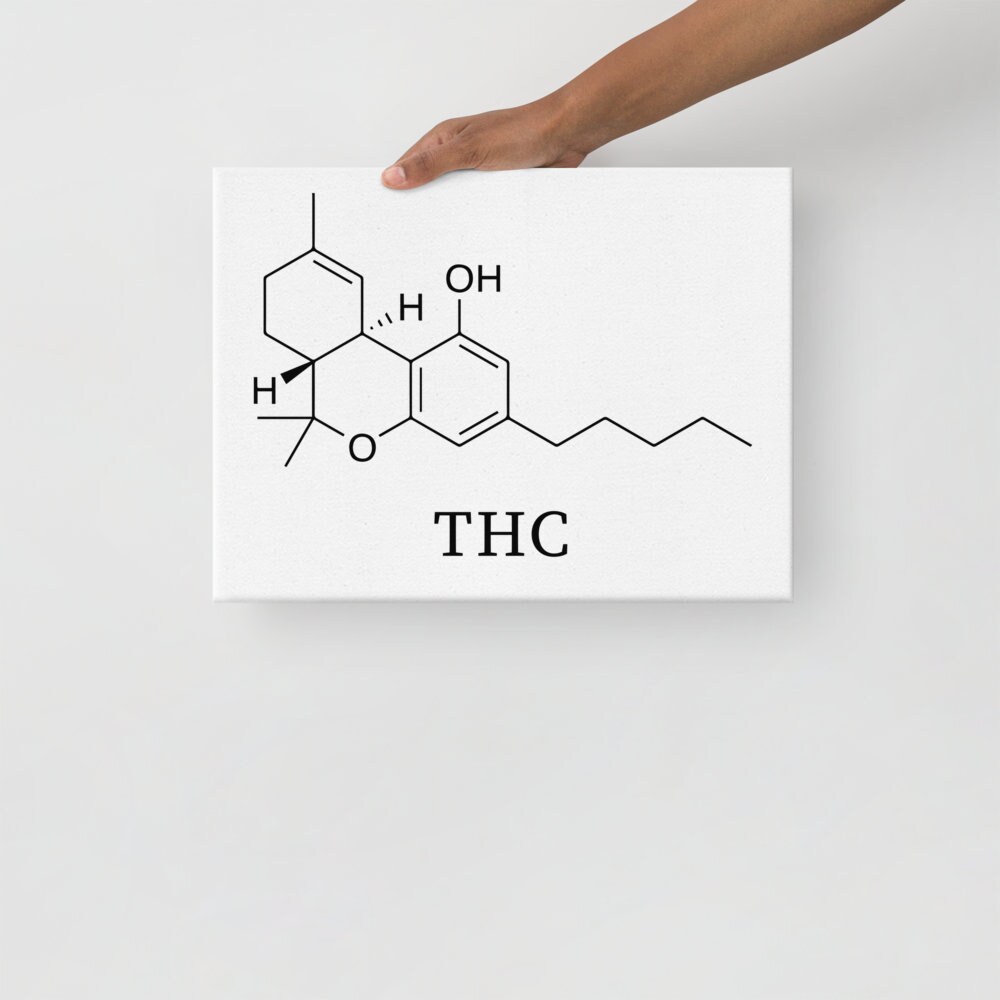 THC Wall Art Canvas. Molecule Structure Physical Office - Etsy