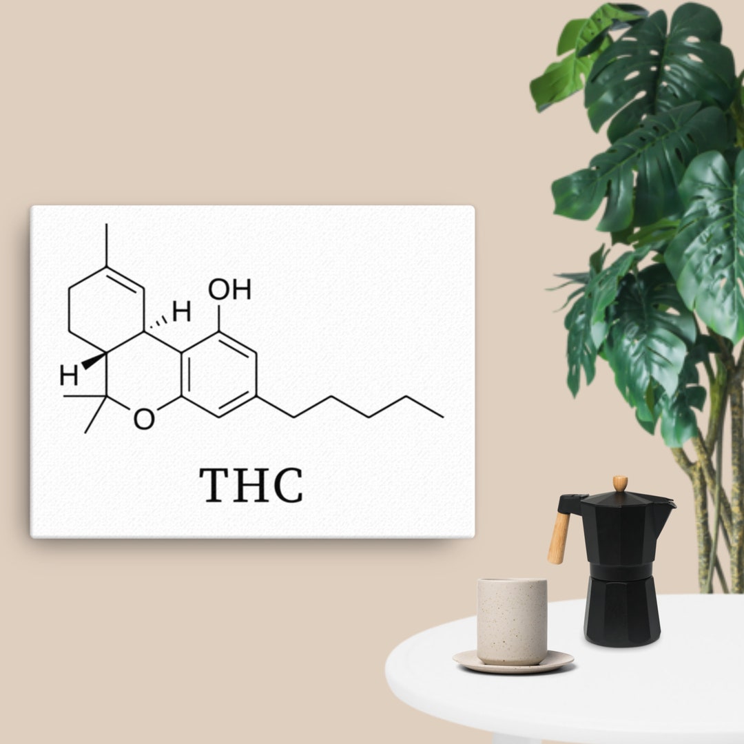 THC Wall Art Canvas. Molecule Structure, Physical, Office Decor, Home ...