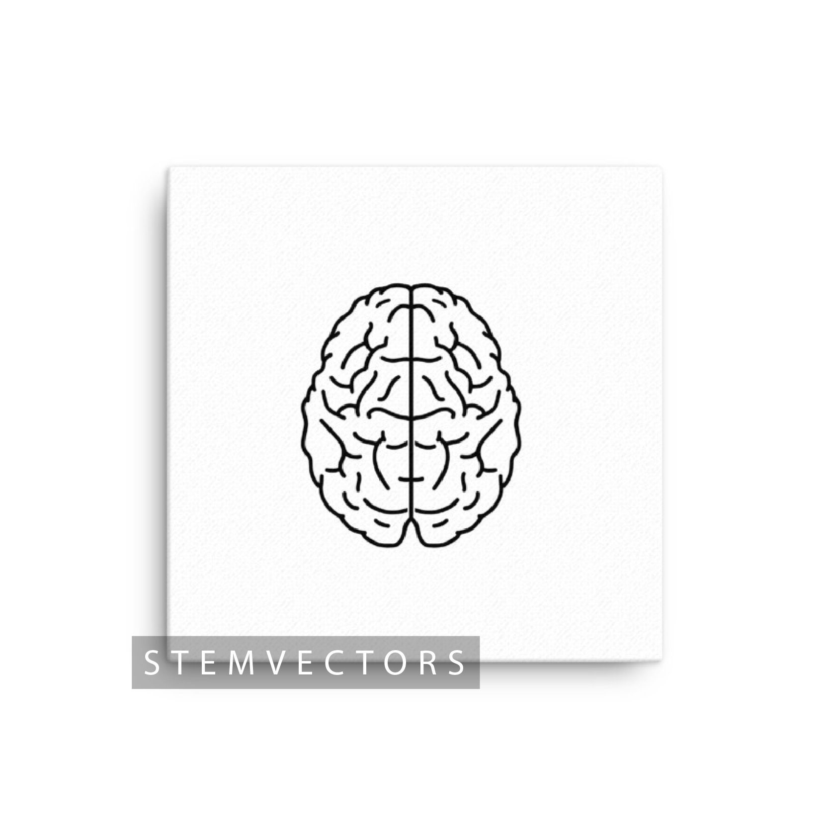 Simplistic Brain digital Download Black Vector Clip Art - Etsy