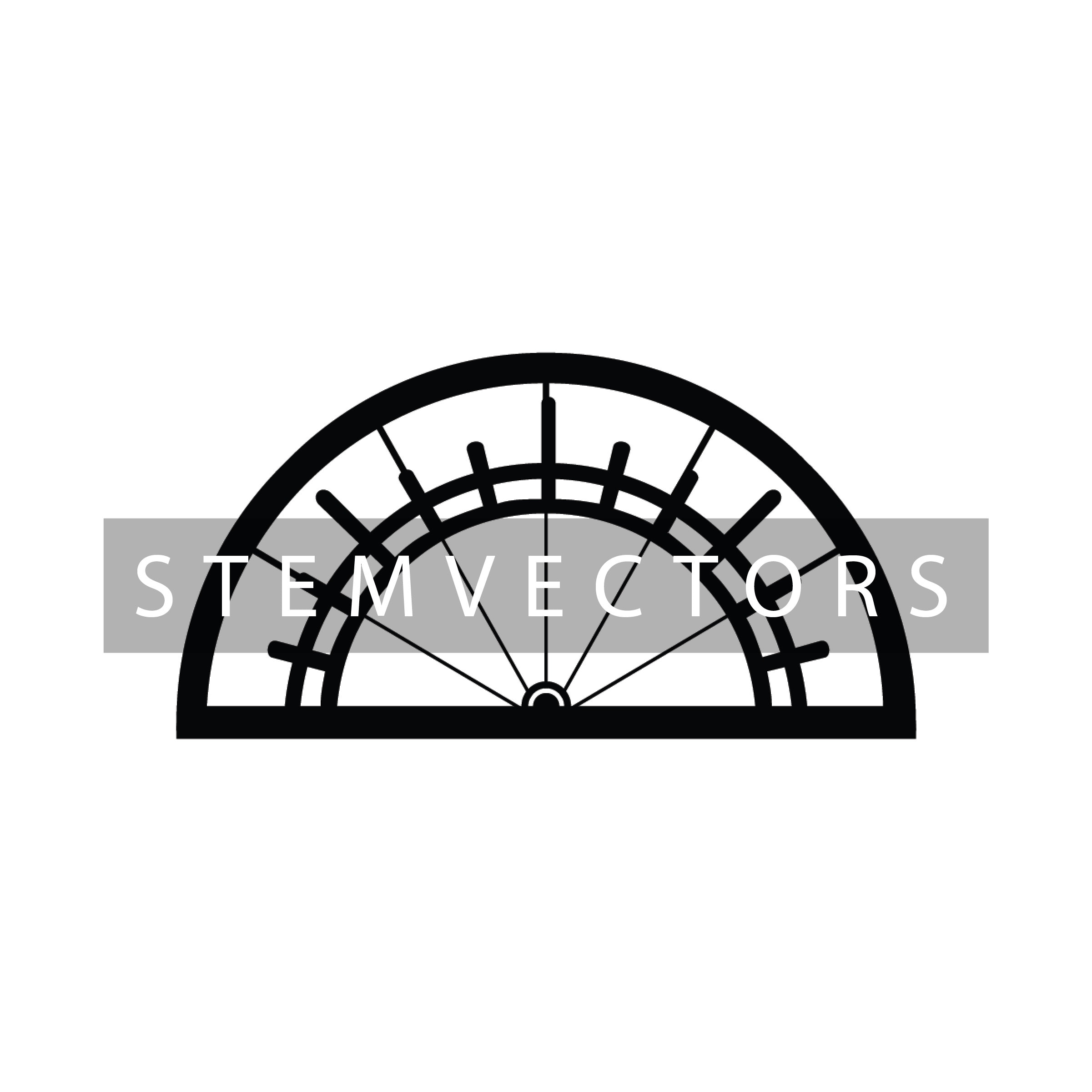 Digital Protractor (digital Download) Black and White Vector Clip Art ...