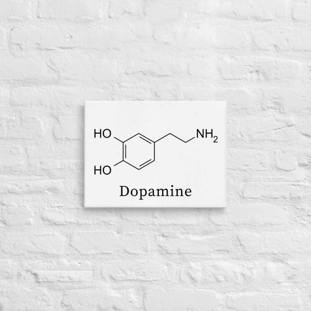 Dopamine Wall Art Canvas. Molecule Structure, Physical, Office Decor ...