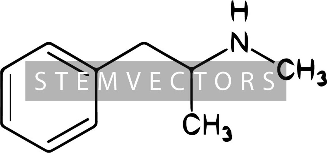 Methamphetamine Chemical Structure digital Download Black and White ...