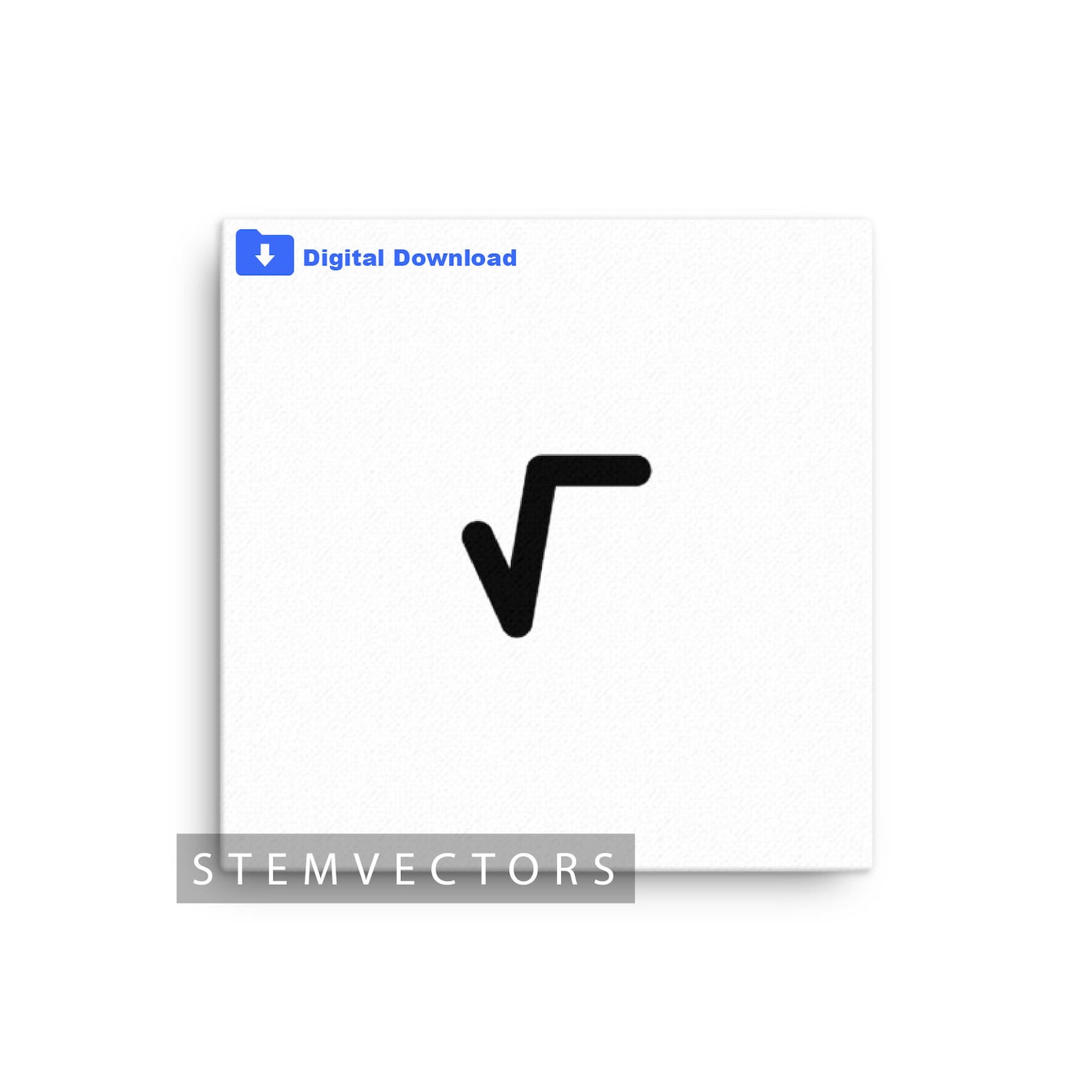 Square Root Math Symbol (digital Download) Black and White Vector Clip ...