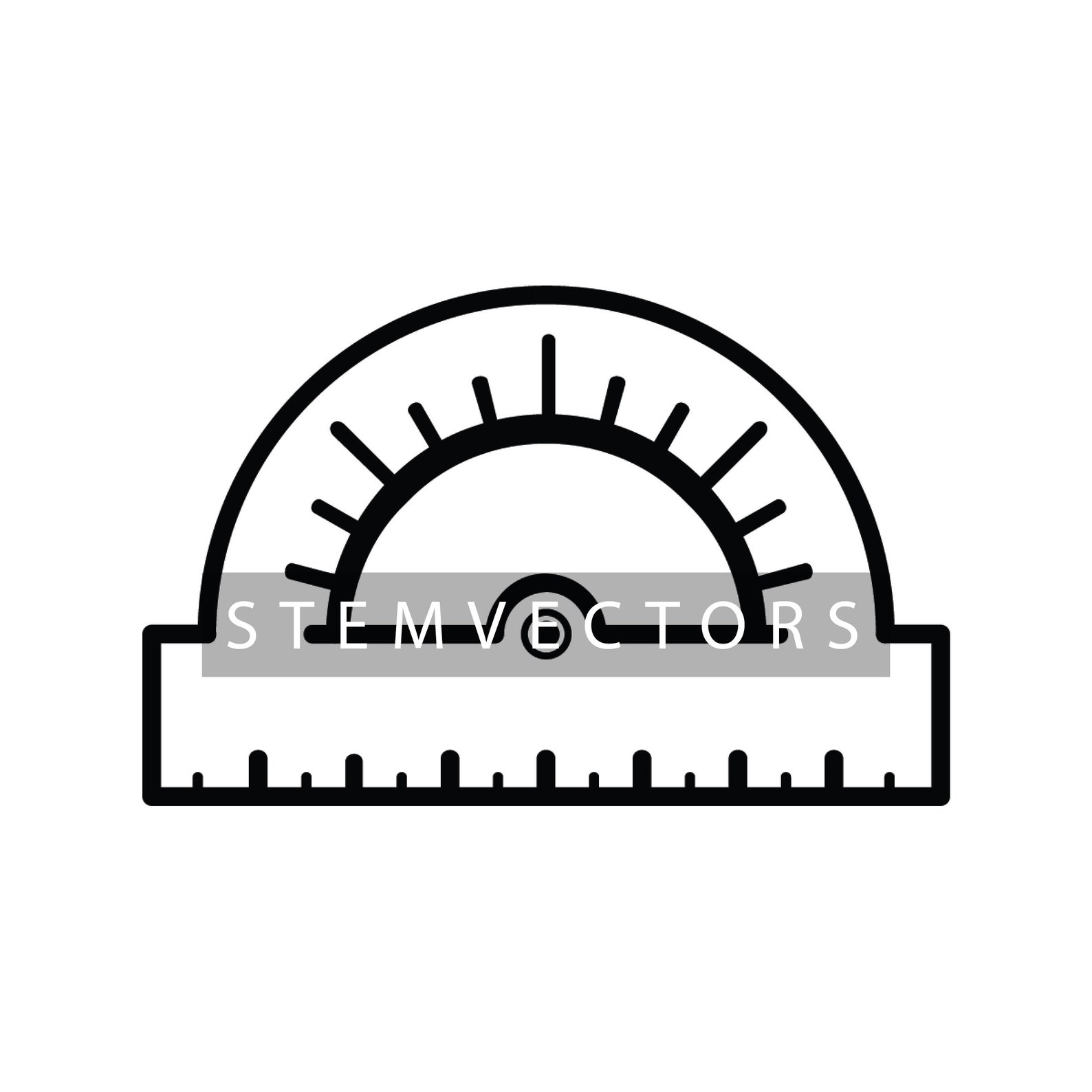 Protractor Ruler Vector Clip Art (svg, Png, Jpg, Dxf) (digital Download ...