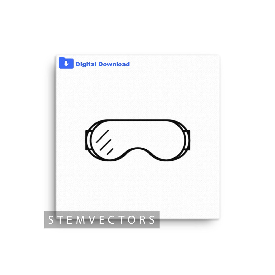 Lab Goggles (digital Download) Black Vector Clip Art Drawing/sketch for ...