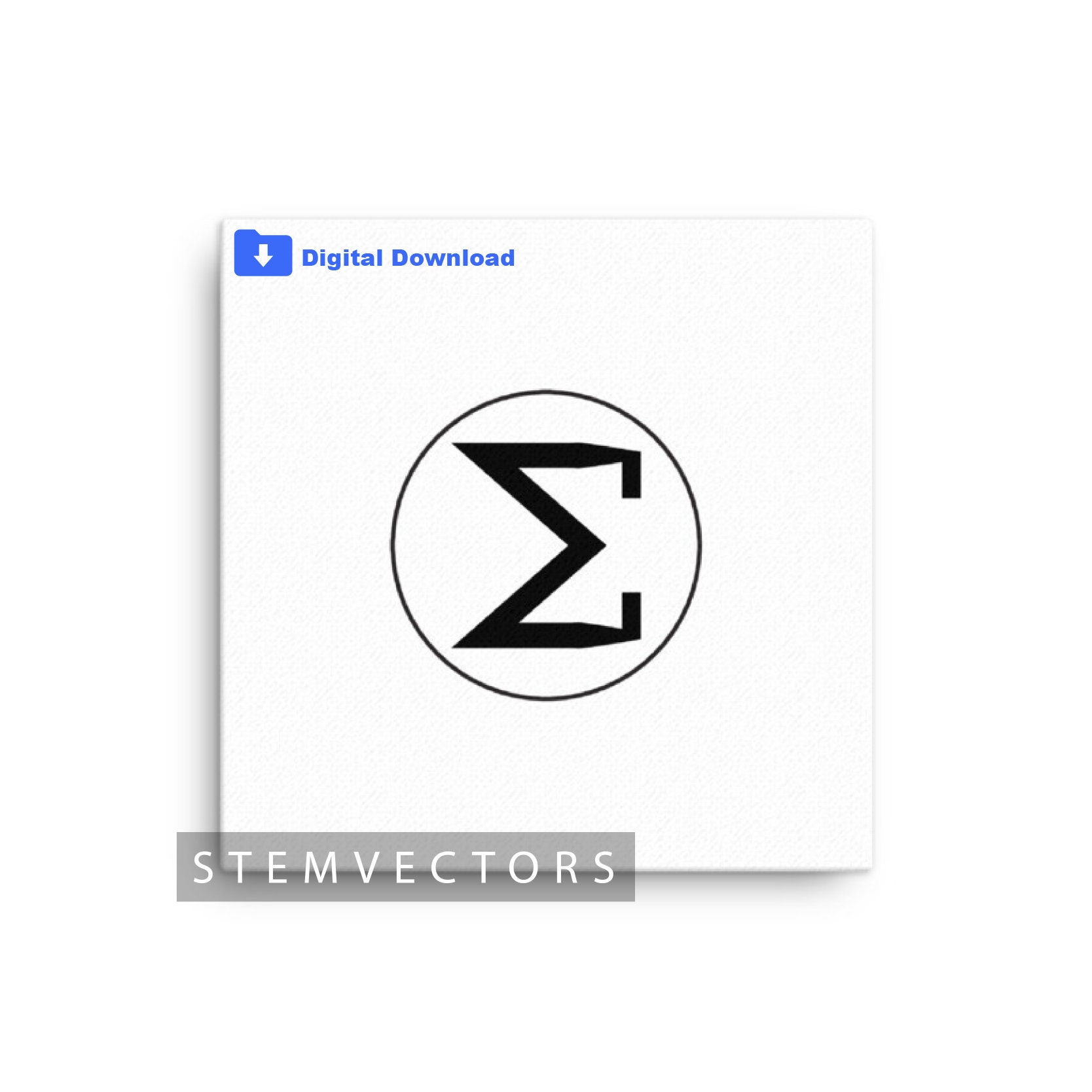 Sigma Math Symbol (digital Download) Black and White Vector Clip Art ...