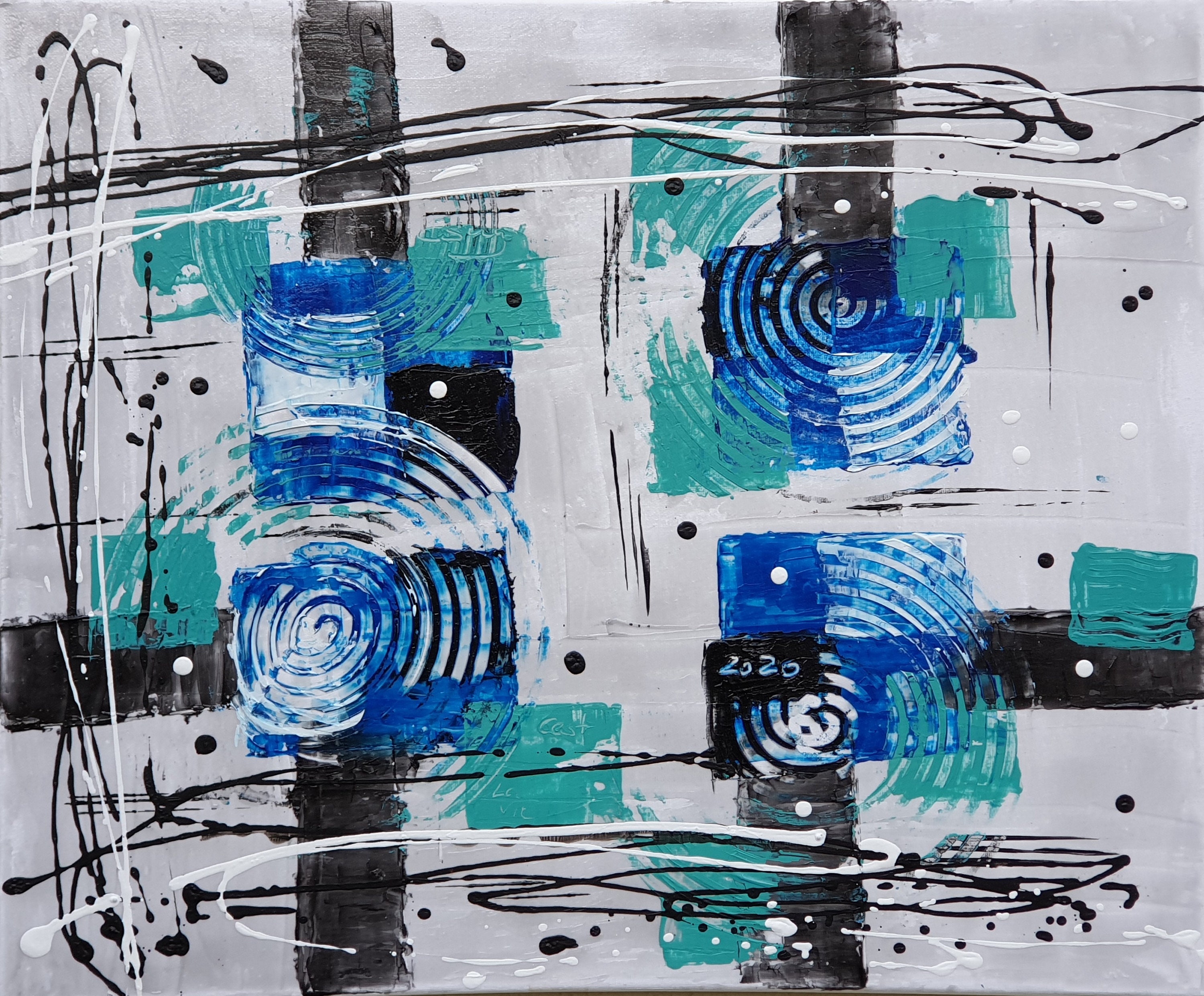 XL Original Abstract Art future Timeline Acrylic Picture Unique ...