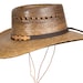 Mexican Palm Leaf Cowboy Hat Dark Natural Straw Wide Brim With Chin ...
