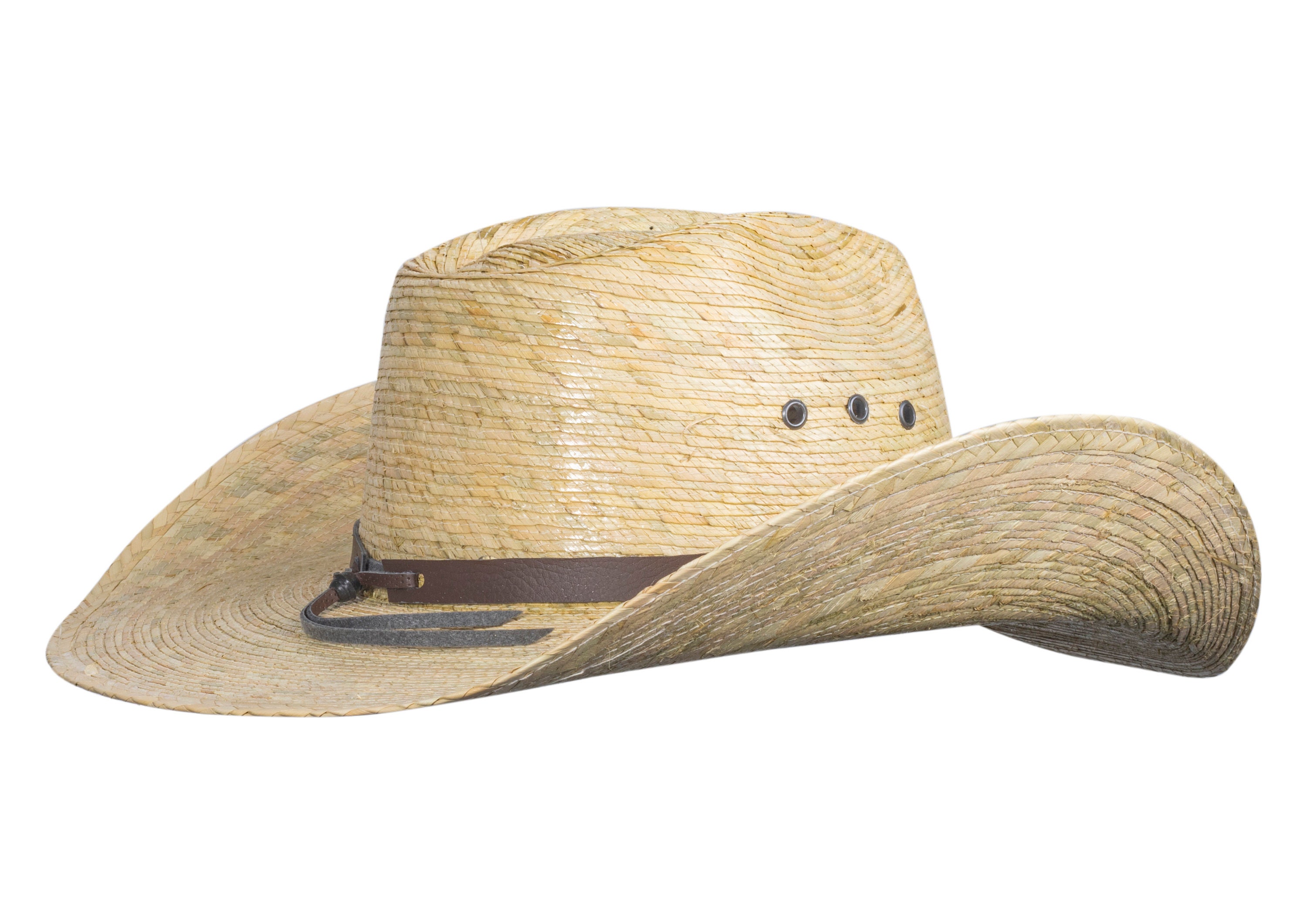 Cowboy Hat Mexican Palm Natural Straw Wide Brim | Sombrero Baquero De ...