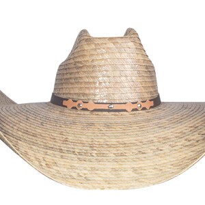 Oversized Natural Cowboy Wide Brim Straw Hat | Sombrero De Palma Grande ...