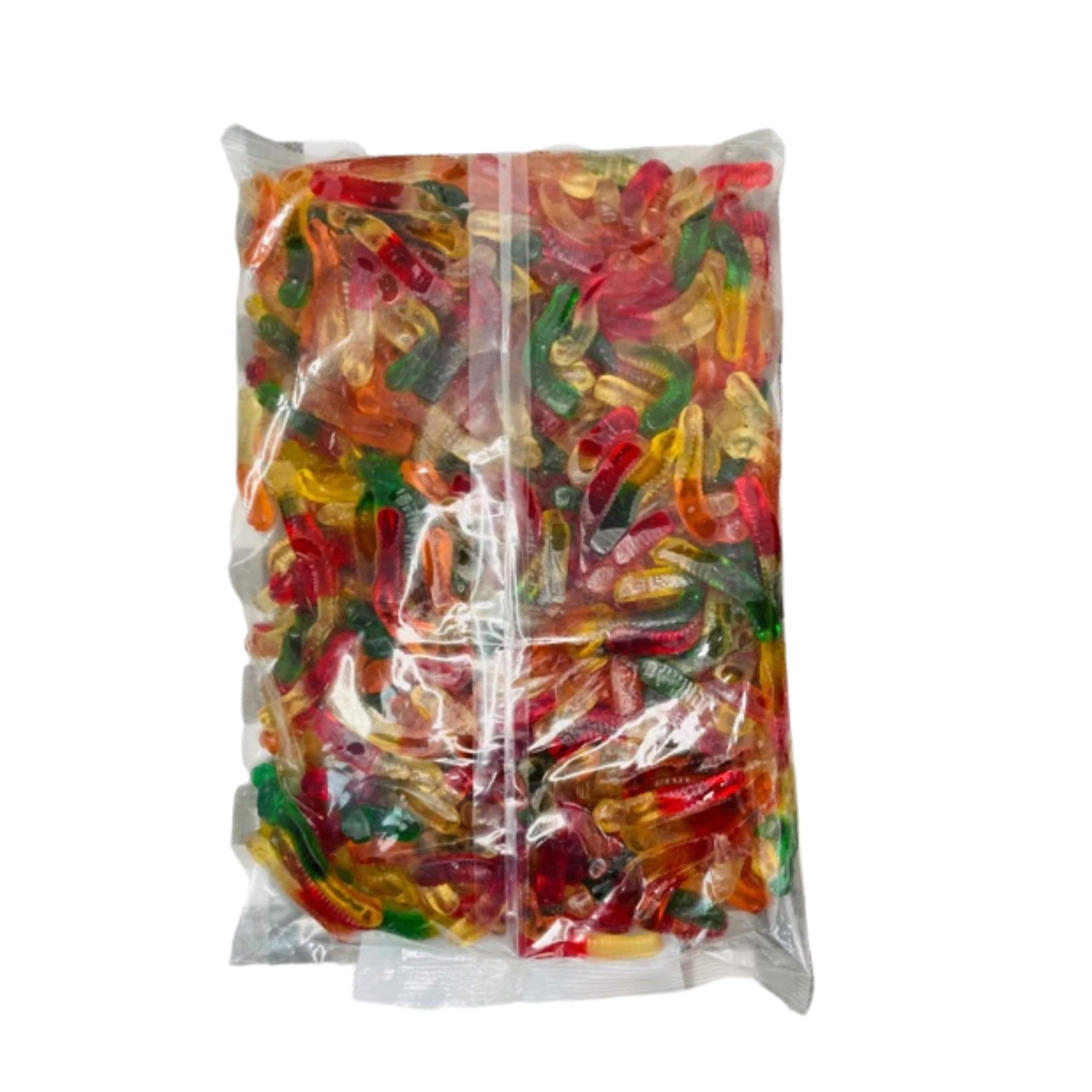 5 Lbs Gummy Worms Candy Assorted Fruit Flavored Worm Gummies Gomitas De ...