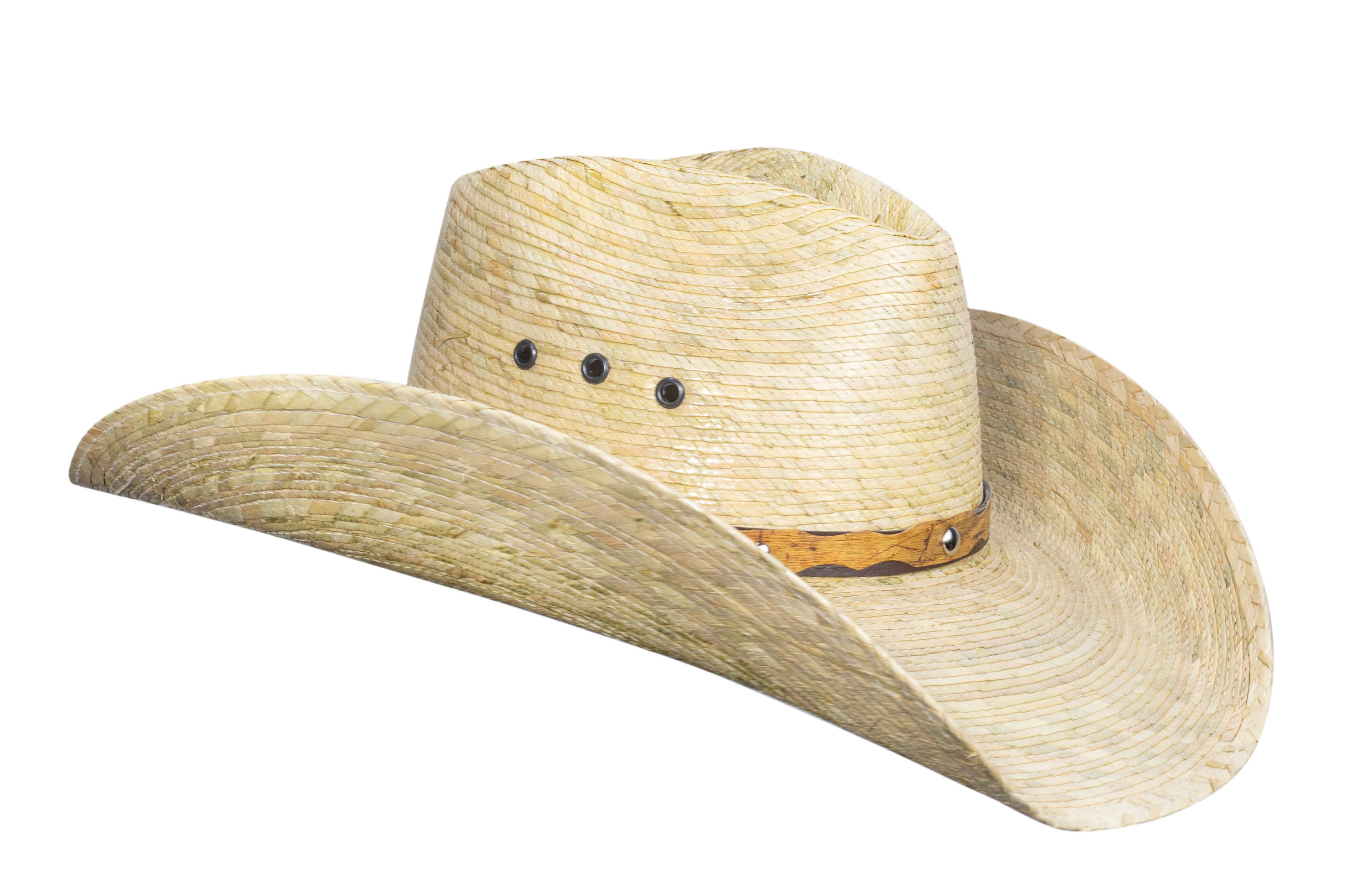 Cowboy Hat Mexican Palm Natural Straw Wide Brim | Sombrero Baquero De ...