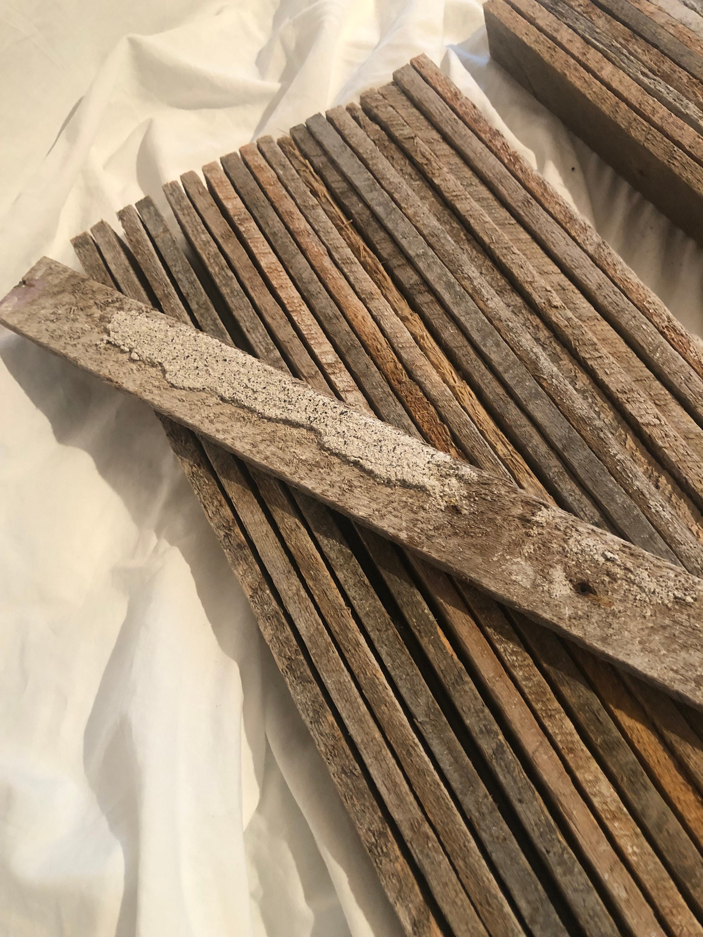 18 and 12 Lath & Plaster Boards Strips, Reclaimed Lumber, Farm House ...