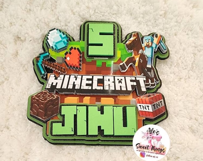 Minecraft Cake Topper - Etsy