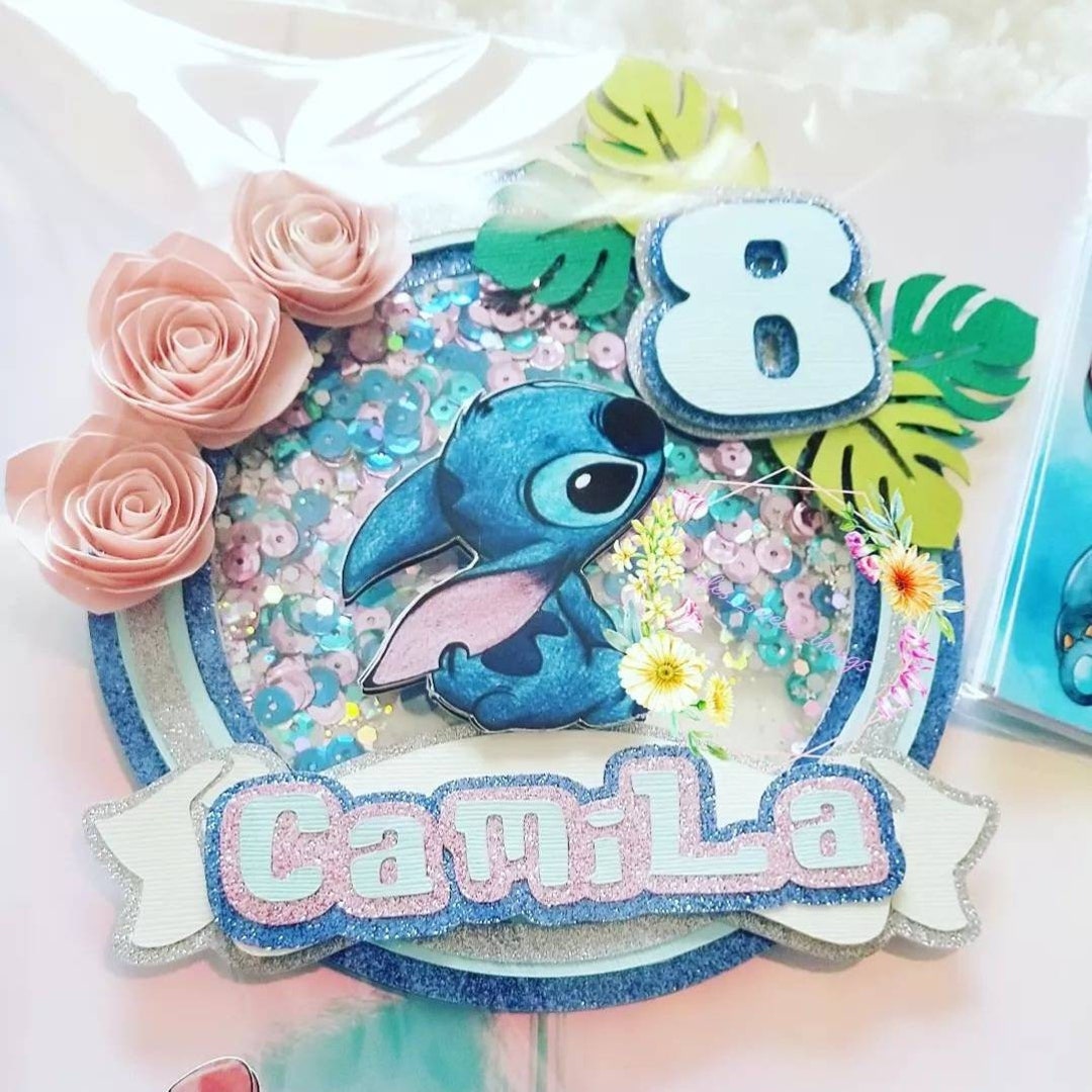 Stitch Shaker Cake Topper - Etsy