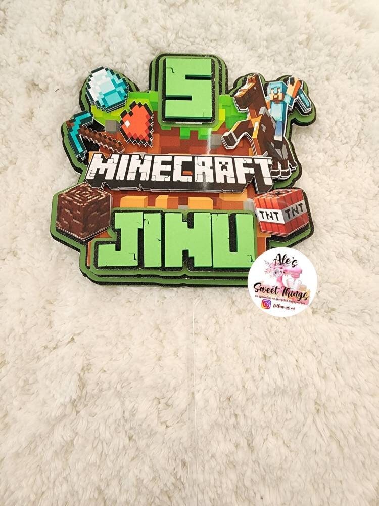 Minecraft Cake Topper - Etsy