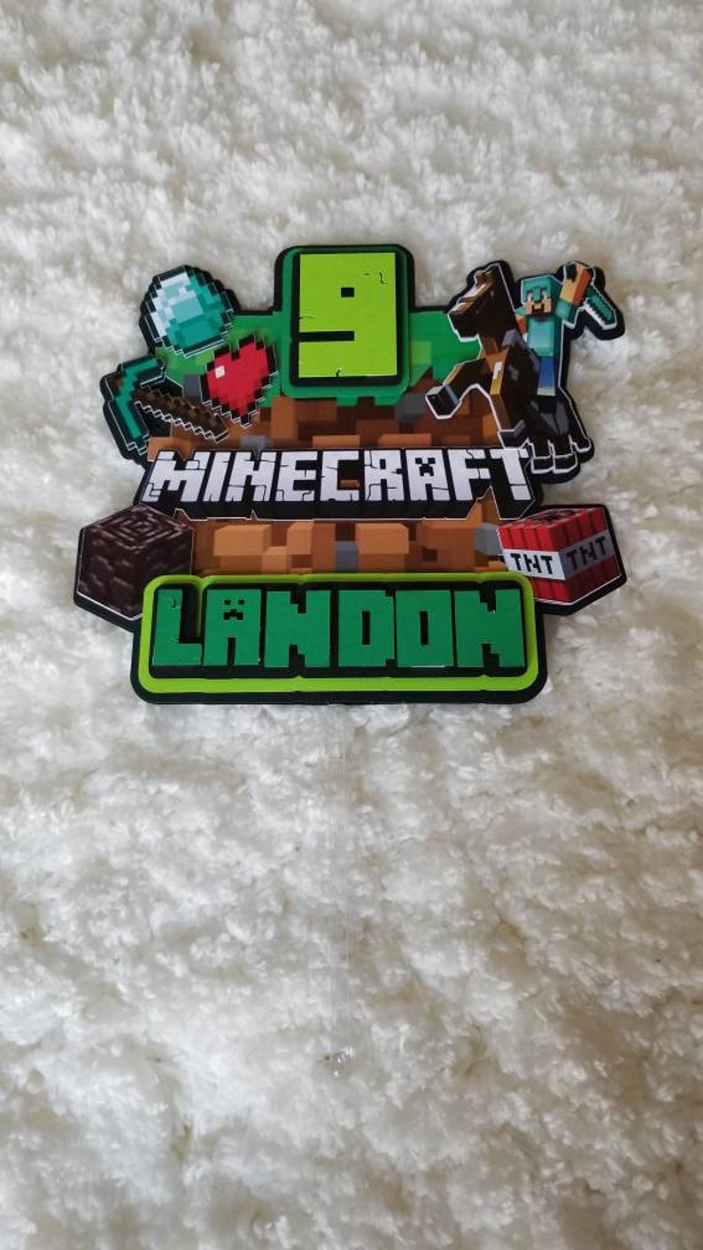 Minecraft Cake Topper - Etsy