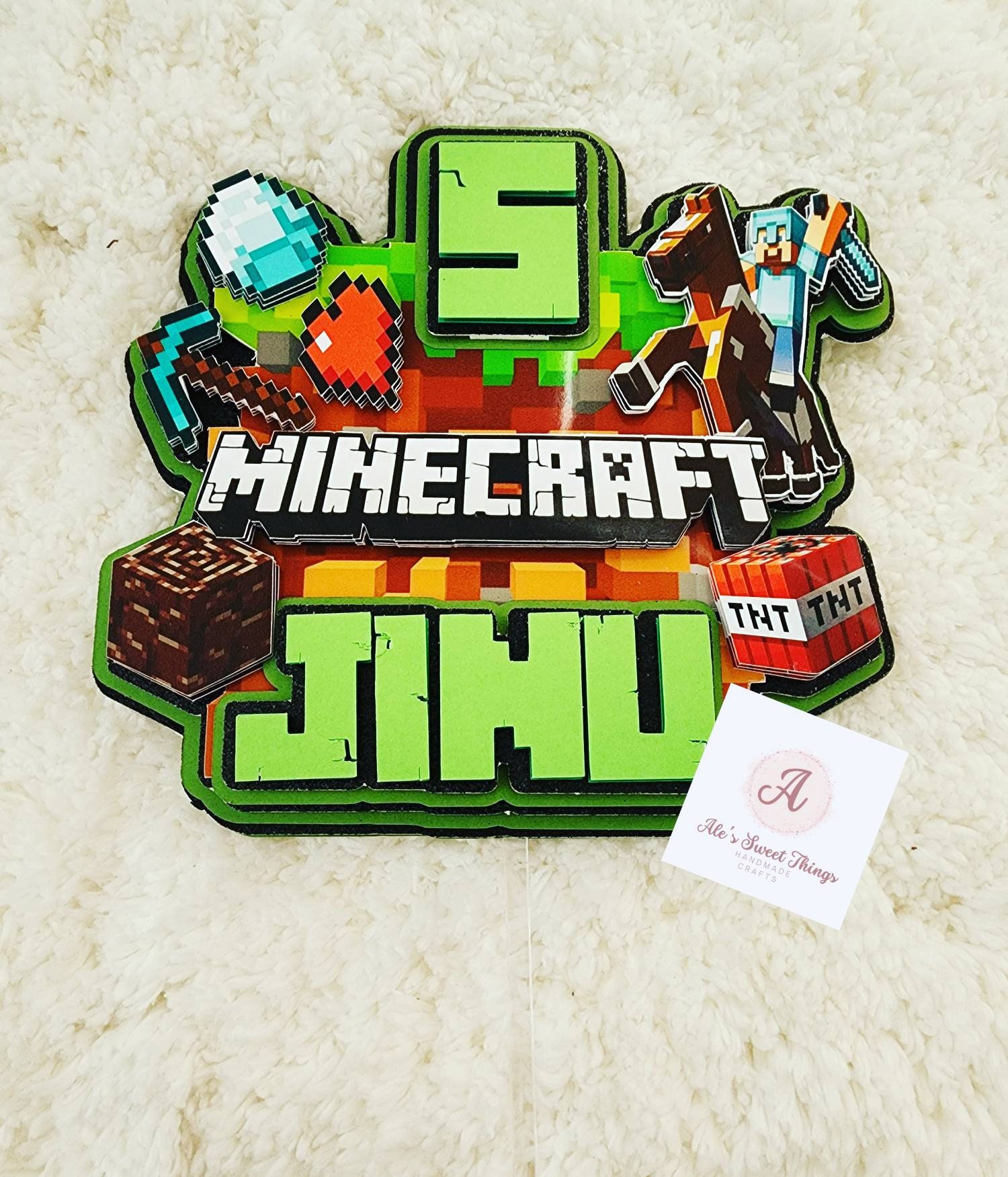 Minecraft Cake Topper - Etsy