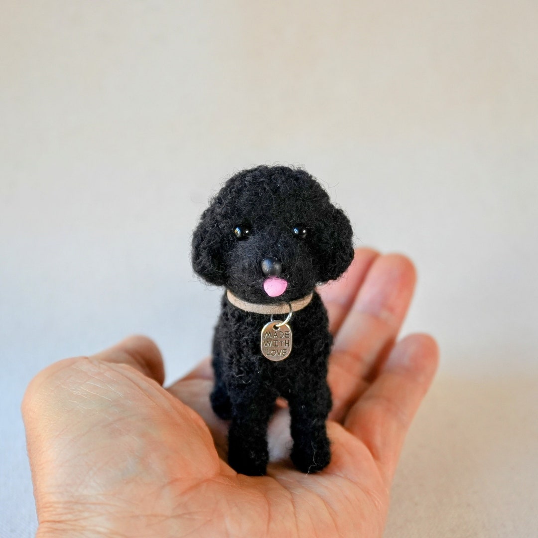 Ready Made Needle Felted Toy Poodle, Needle Felted Dog, Small Felted ...