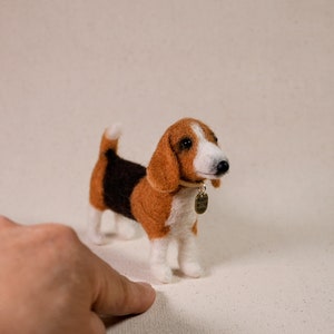 Needle Felted Beagle, Needle Felted Dog, Small Felted Dogs, Miniature ...