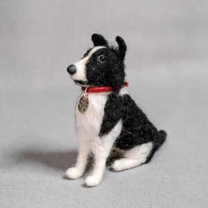 Ready- Made Needle Felted Border Collie Dog, Miniature Border Collie ...