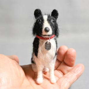 Ready- Made Needle Felted Border Collie Dog, Miniature Border Collie ...