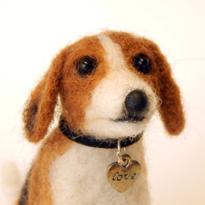 Ready- Made Needle Felted Beagle, Needle Felted Dog, Small Felted Dogs ...