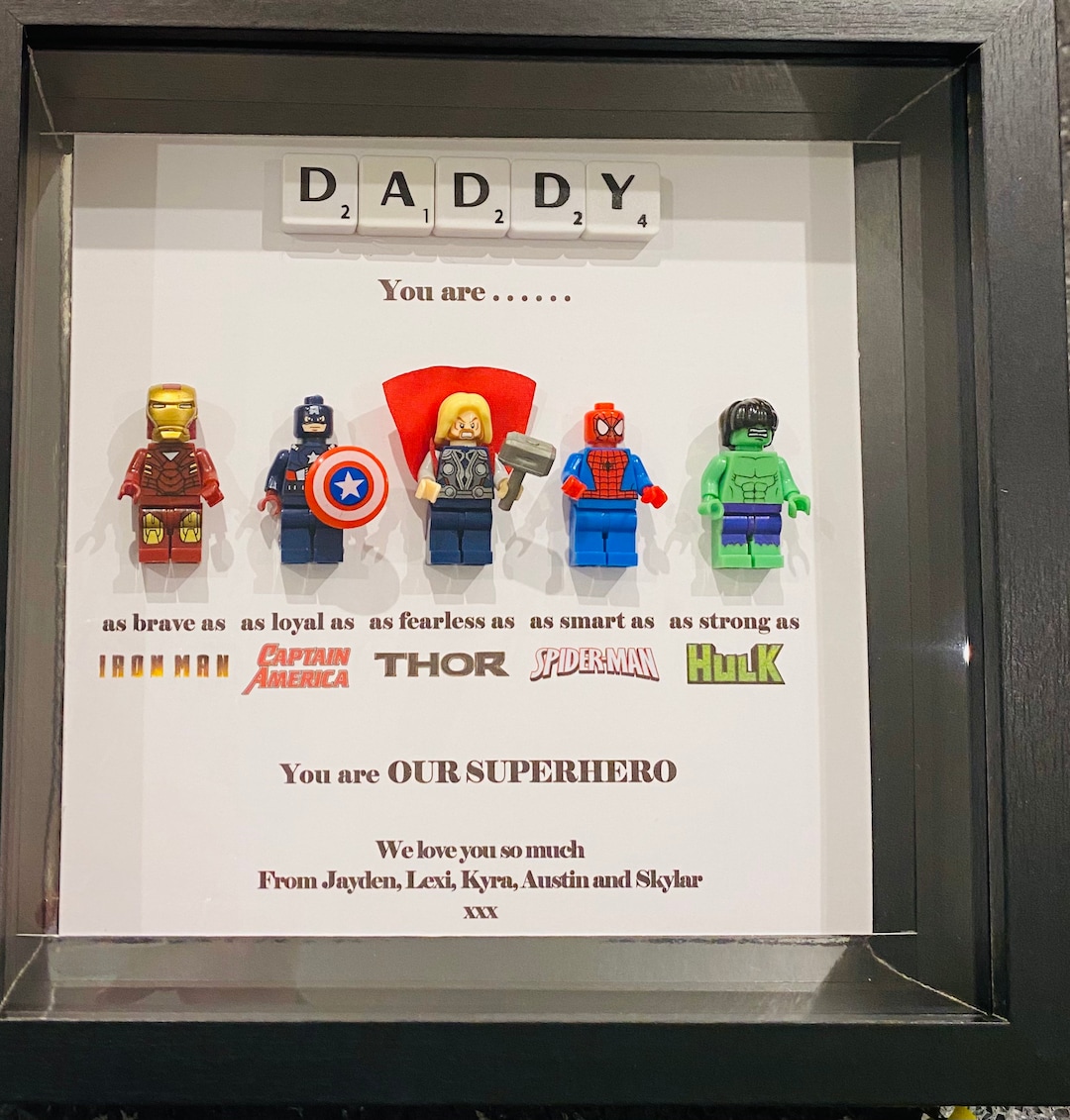 Personalised Superhero Box Frames - Etsy