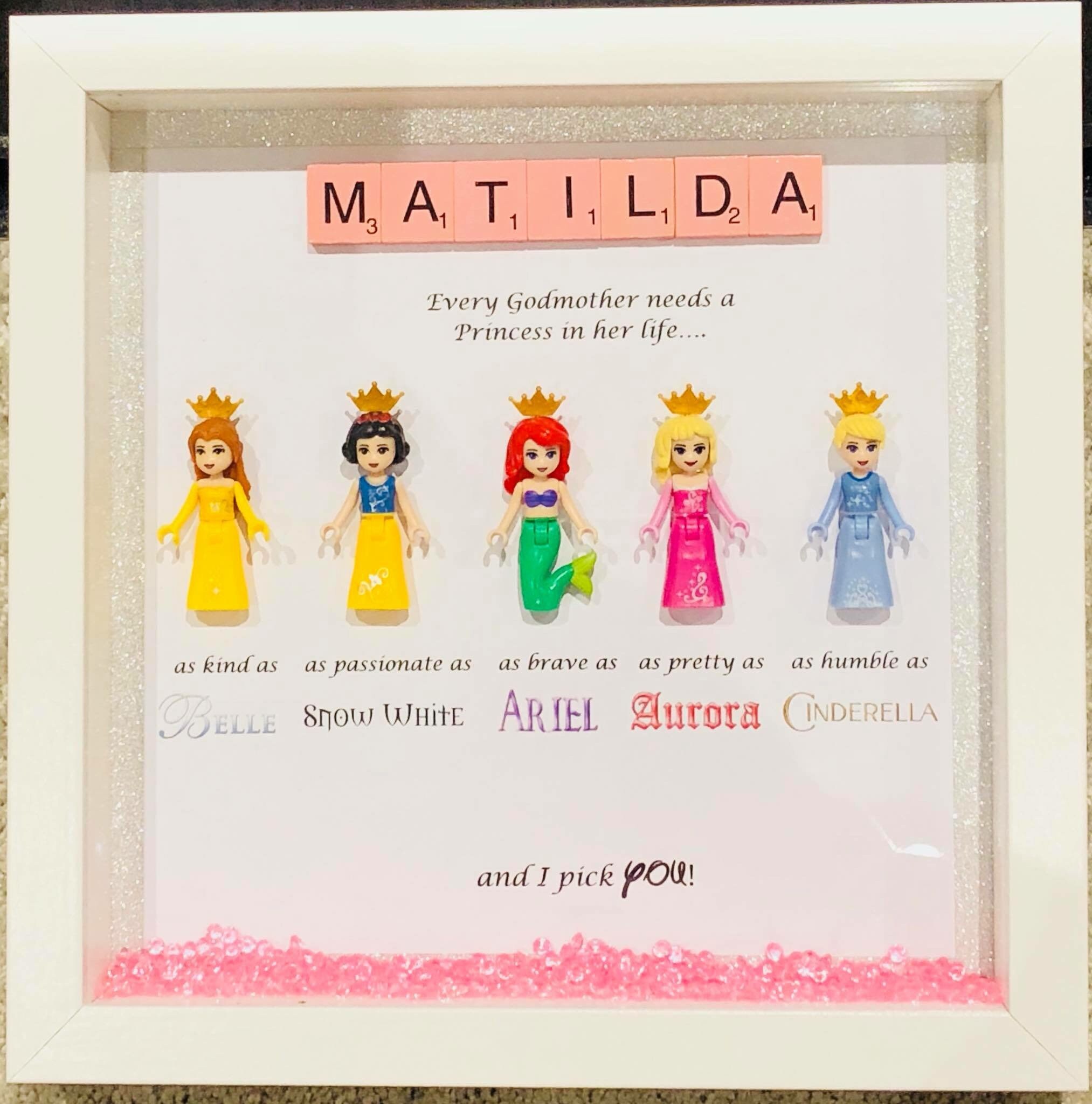 Personalised Disney Princess Box Frame | Etsy