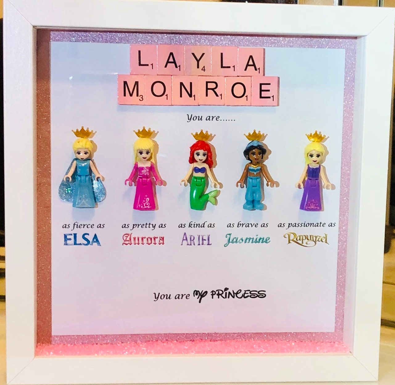 Personalised Disney Princess Box Frame | Etsy