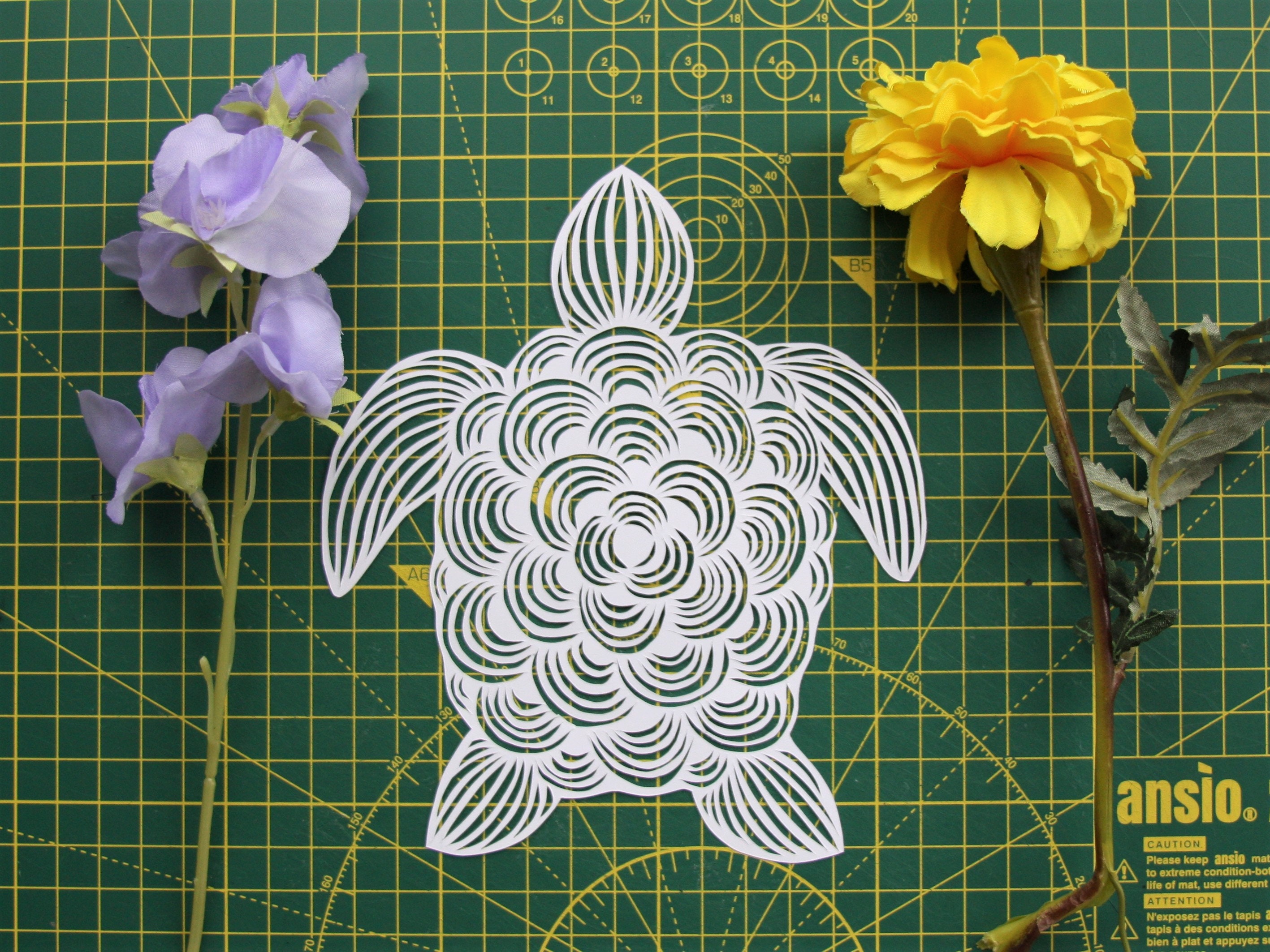 A5 TURTLE PAPERCUT ART, Handmade, papercutting, art animal - Etsy France