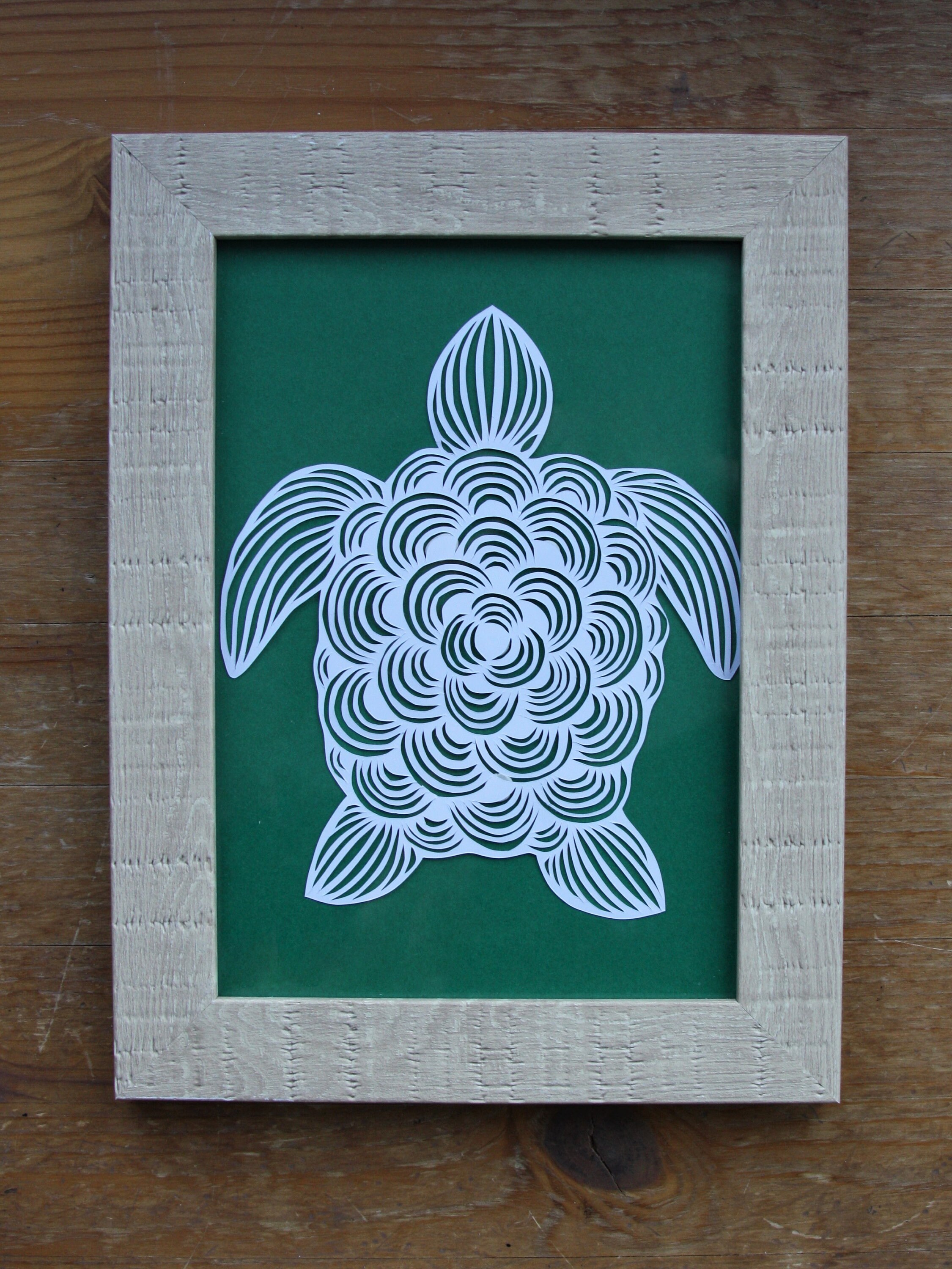 A5 TURTLE PAPERCUT ART, Handmade, papercutting, art animal - Etsy France