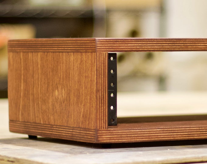 14U SLANTED STUDIO RACK Sidecar With Drawer Angled Audio Rack Storage ...