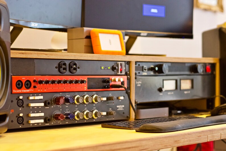 Double Bay Desktop Studio Equipment Rack Audio Rack - Etsy