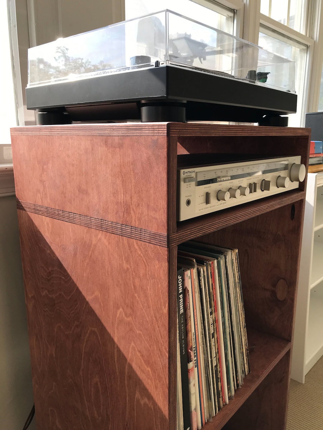 Turntable Station With Vinyl Display Hifi Audio Credenza - Etsy