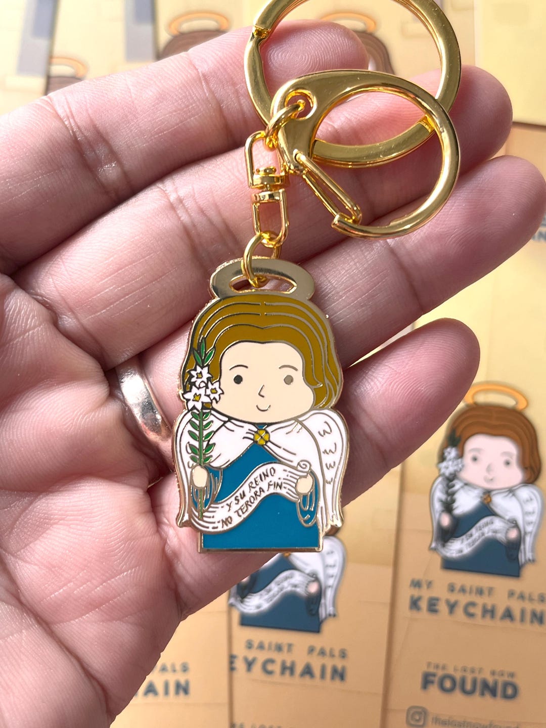 St Gabriel the Archangel Keychain - Etsy