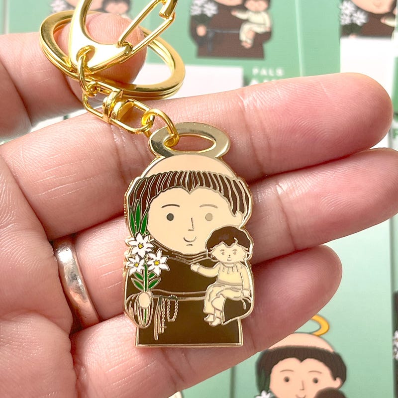 St Anthony Keychain - Etsy