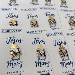 Marian Cross Pin - Etsy